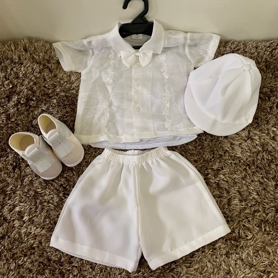 Baptismal Barong Set for Baby Boy, Babies & Kids, Babies & Kids Fashion ...