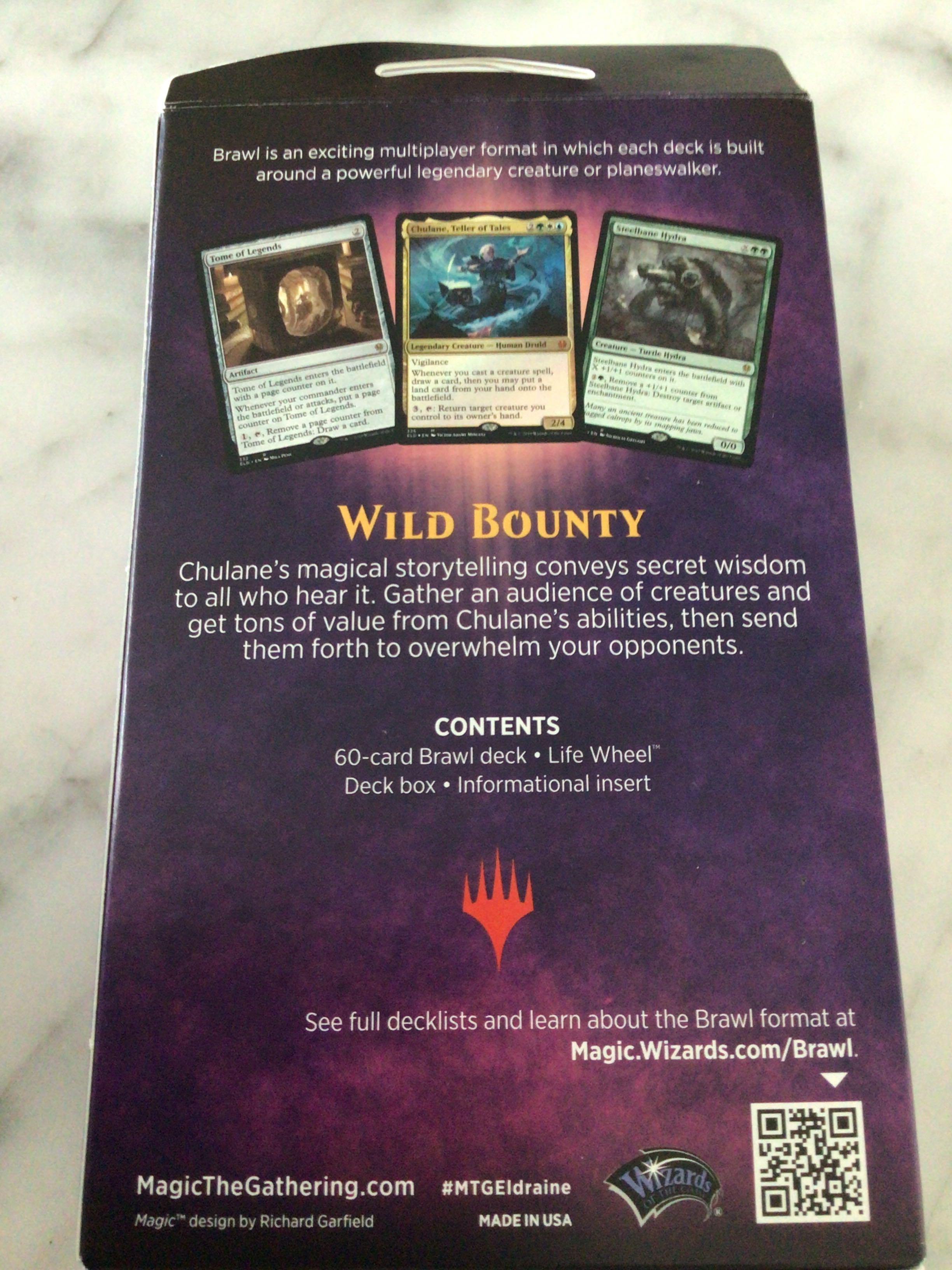 BNIB MTG Wild Bounty Chulane Precon Brawl Deck, Hobbies & Toys, Toys ...