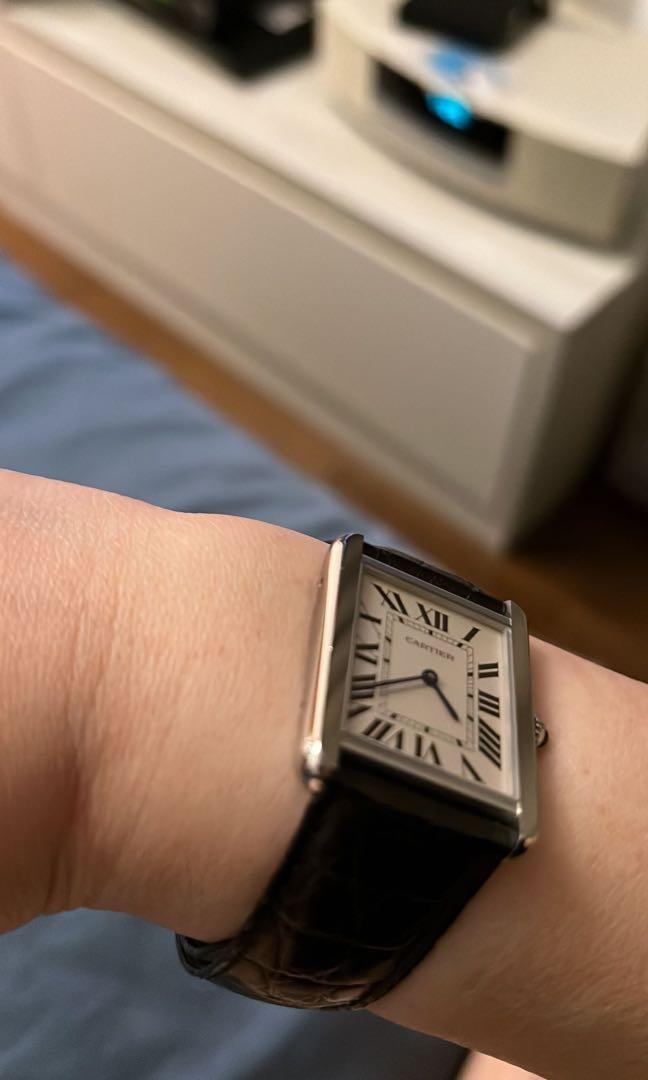 Cartier Medium Tank Watch with Box and authentic card, Luxury, Watches ...