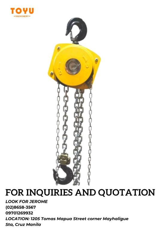 Chain Block 360 Degree Rotation 1 Ton x 3 Meters, Commercial ...