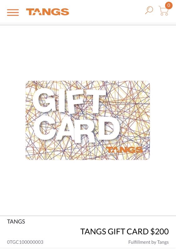 CK Tang Gift card -$200, Tickets & Vouchers, Store Credits on Carousell