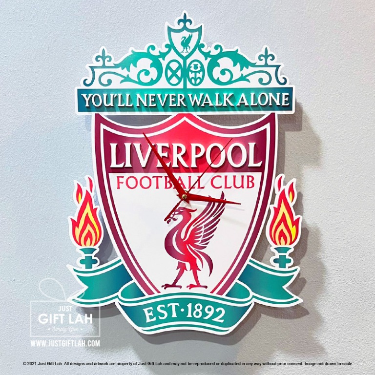 Classic Liverpool Logo 3D Wall Clock, Furniture & Home Living, Home ...