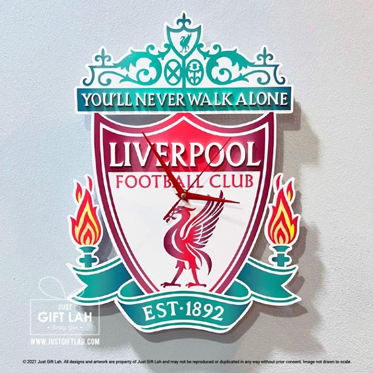 Classic Liverpool Logo 3D Wall Clock, Furniture & Home Living, Home ...