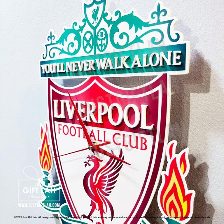 Classic Liverpool Logo 3D Wall Clock, Furniture & Home Living, Home ...