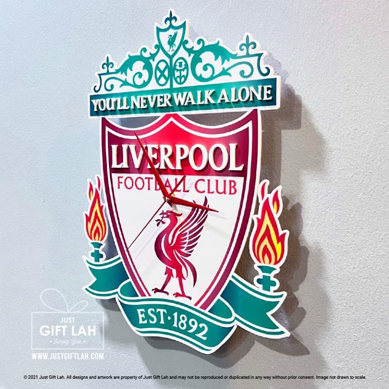 Classic Liverpool Logo 3D Wall Clock, Furniture & Home Living, Home ...