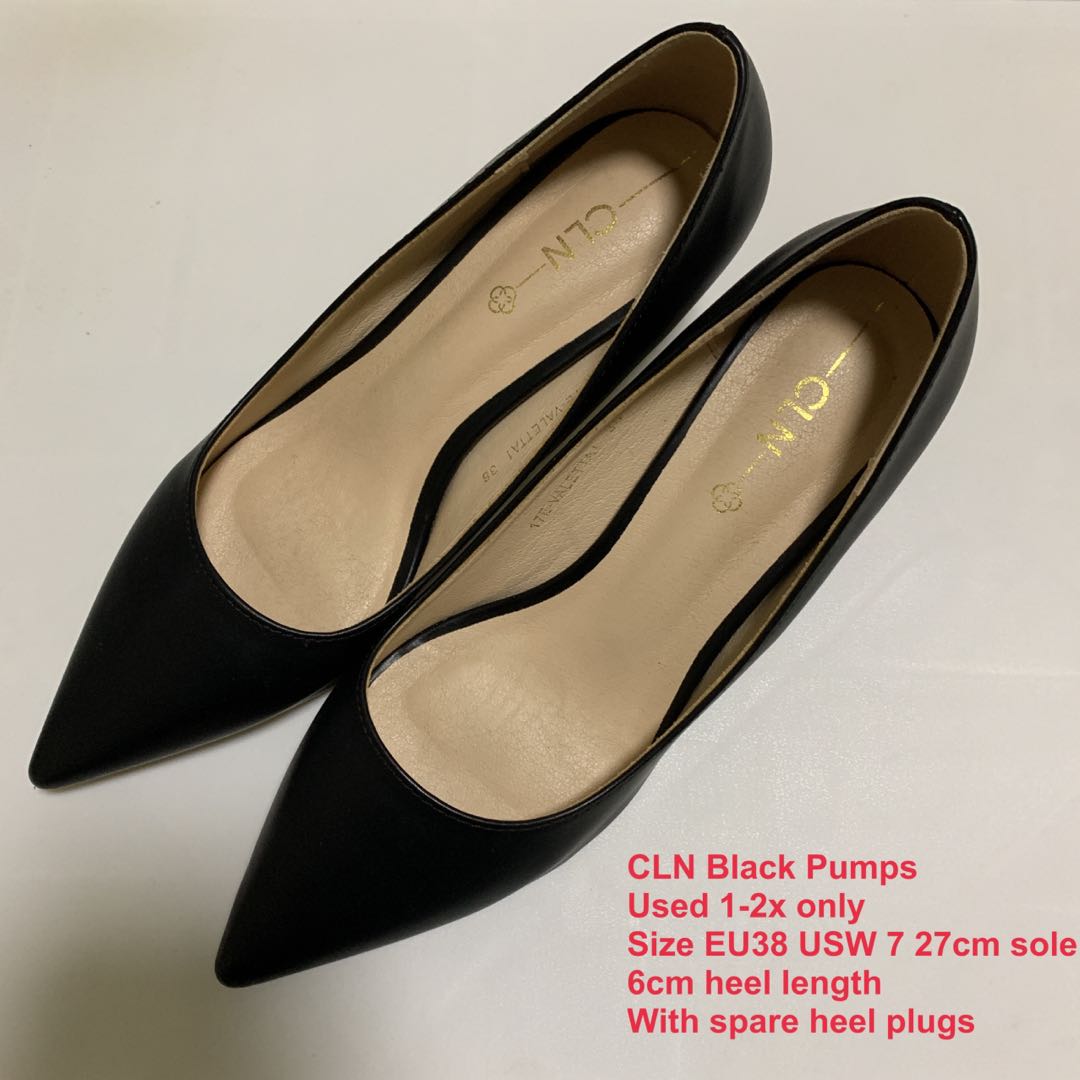 CLN Black Pumps, Women's Fashion, Footwear, Heels on Carousell