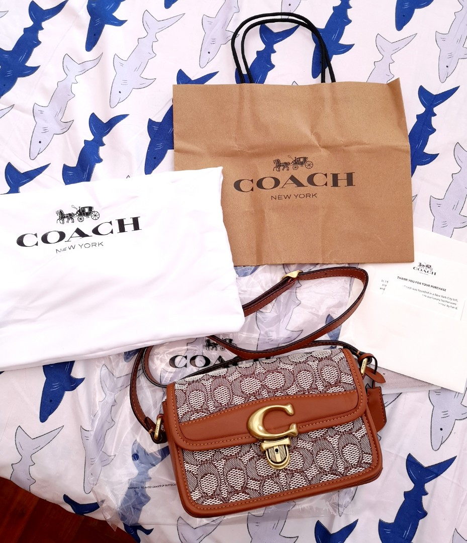 Coach STUDIO SHOULDER BAG 19 IN SIGNATURE JACQUARD, Women's Fashion ...