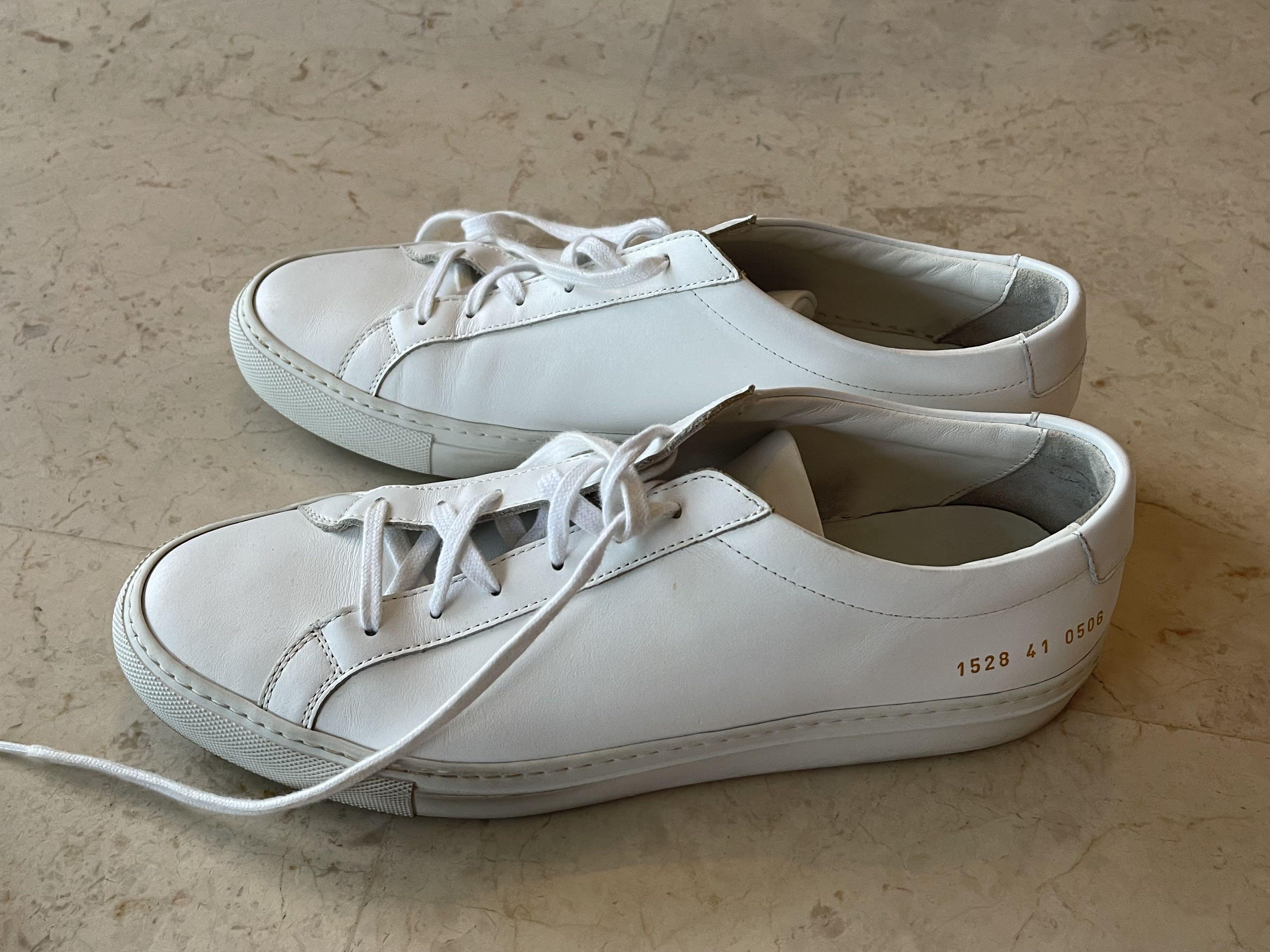Common Projects White Original Achilles Low Sneakers, Men's Fashion ...