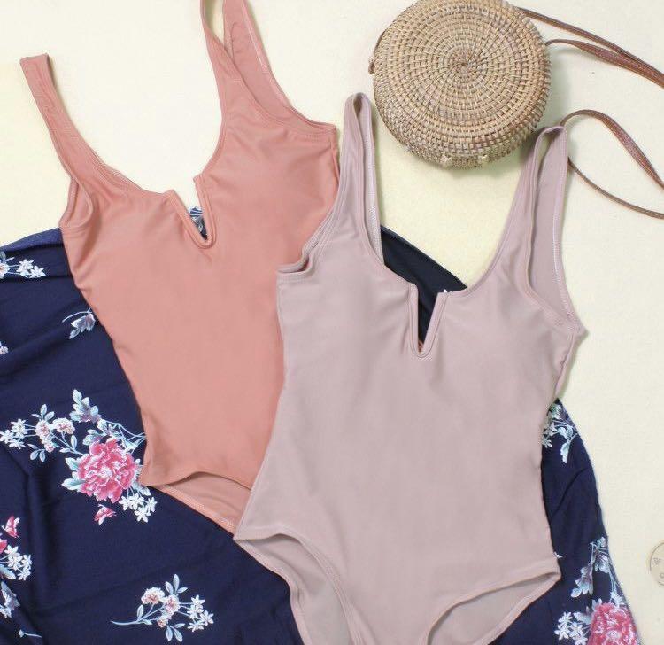 Coral One piece swimsuit, Women's Fashion, Swimwear, Bikinis ...