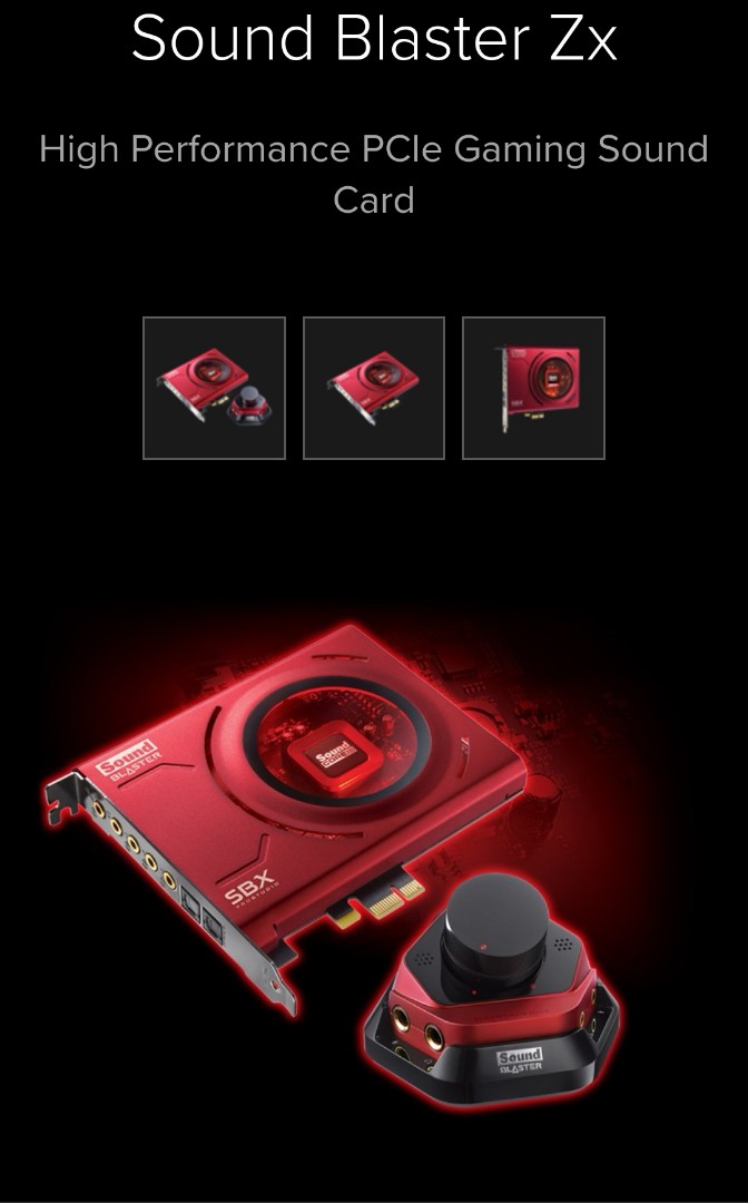 Creative Sound Blaster Zx, Computers & Tech, Parts & Accessories ...