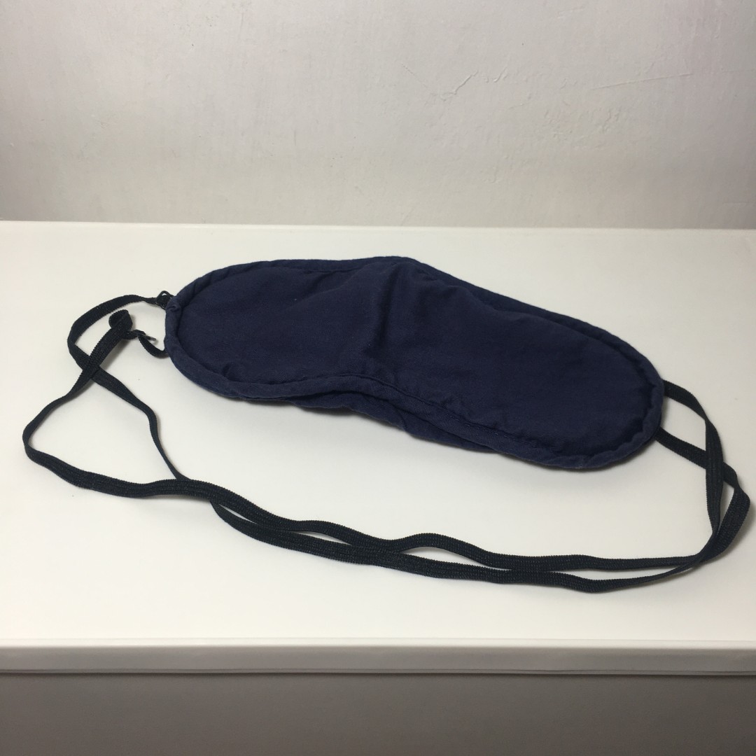 Dark / navy blue eye mask (unused from the Philippine Airlines travel ...