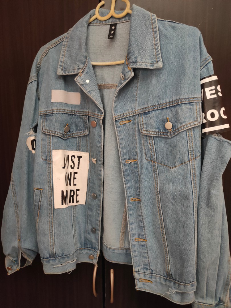 Denim Tattered Jacket, Men's Fashion, Coats, Jackets and Outerwear on ...