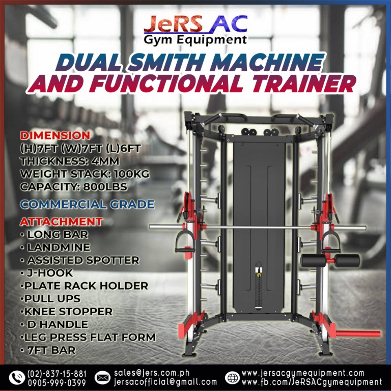 Dual Smith Machine and functional trainer, Sports Equipment, Exercise ...