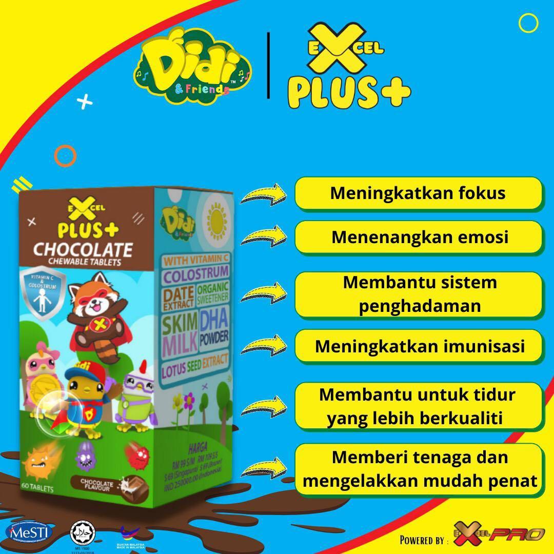 Excel Plus Chocolate Chewing Tablets, Health & Nutrition, Health ...
