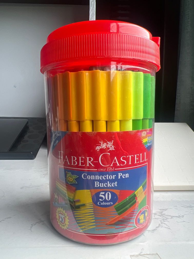 Faber- Castell Connector Pen Bucket, Hobbies & Toys, Stationery & Craft ...
