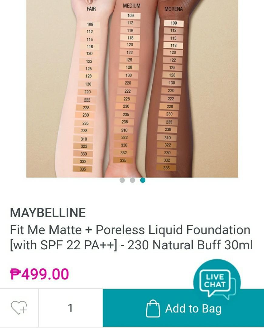 Fit Me Foundation (Matte + Poreless) 115 Ivory, Beauty & Personal Care ...