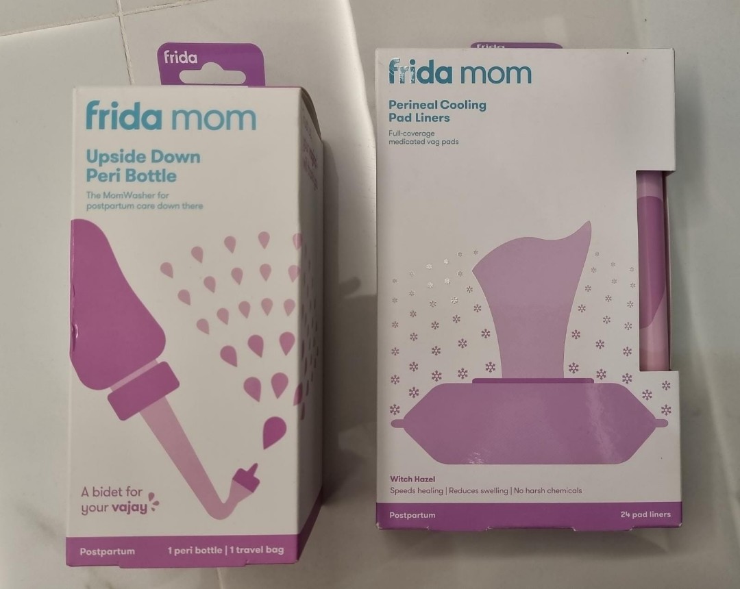 Frida mom upside down peri bottle and pad liner, Beauty & Personal Care ...