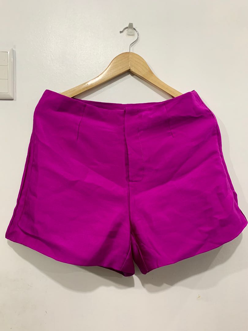 Fuschia pink shorts, Women's Fashion, Bottoms, Shorts on Carousell