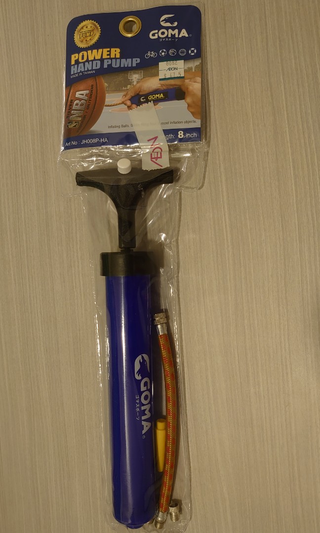 GOMA Power Hand Pump (8 inch) 籃球/氣球泵 強力手泵 充氣 Inflating pump, 運動產品, 運動與 ...