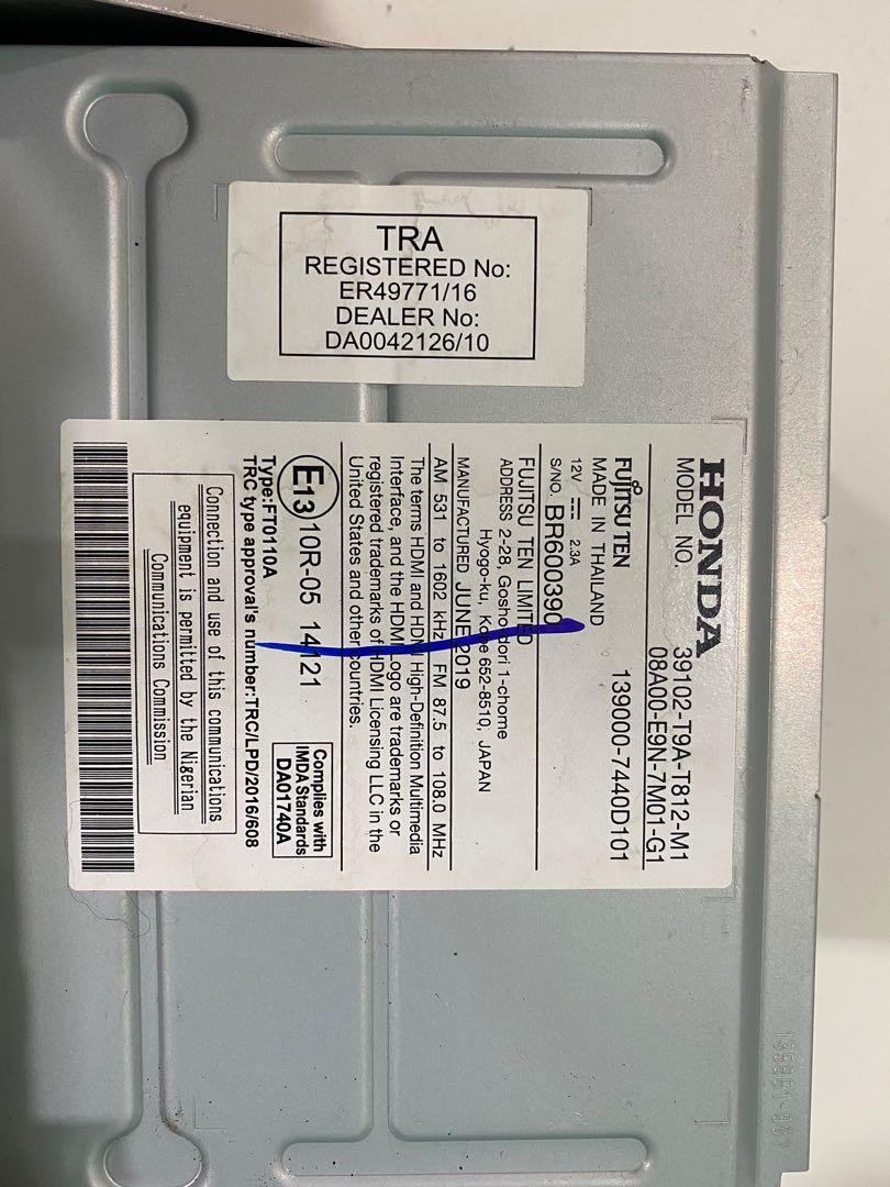 Honda City GM6 2019 Head Unit, Car Accessories, Accessories on Carousell