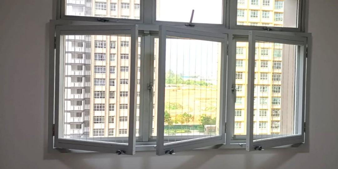 Invisible cat proof grille, Home Services, Renovations, Aluminium Work ...
