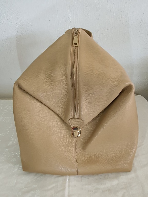 Jane Shilton Vera Backpack Calf Pebble-textured Leather Beige, Women's ...