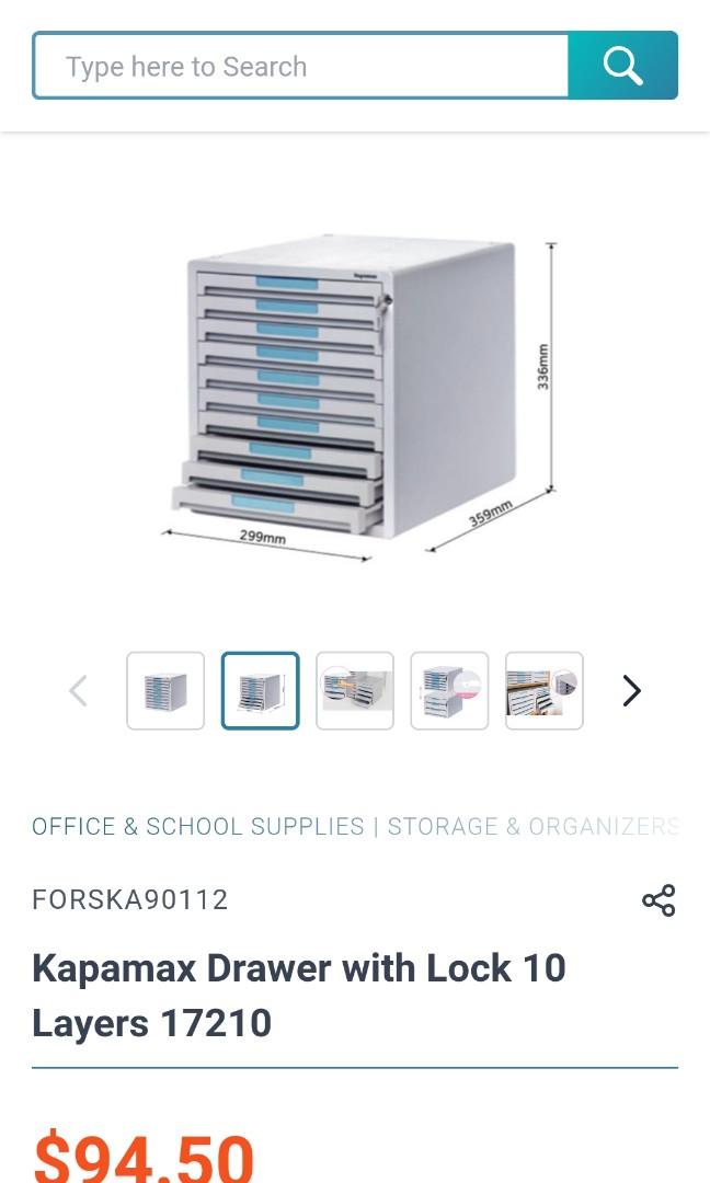 Kapamax Drawer with Lock 10 Layers 17210, Furniture & Home Living ...