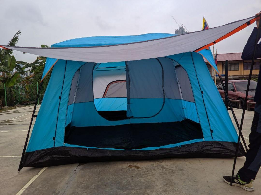 khemah unta (saiz L) (biru), Sports Equipment, Hiking & Camping on ...