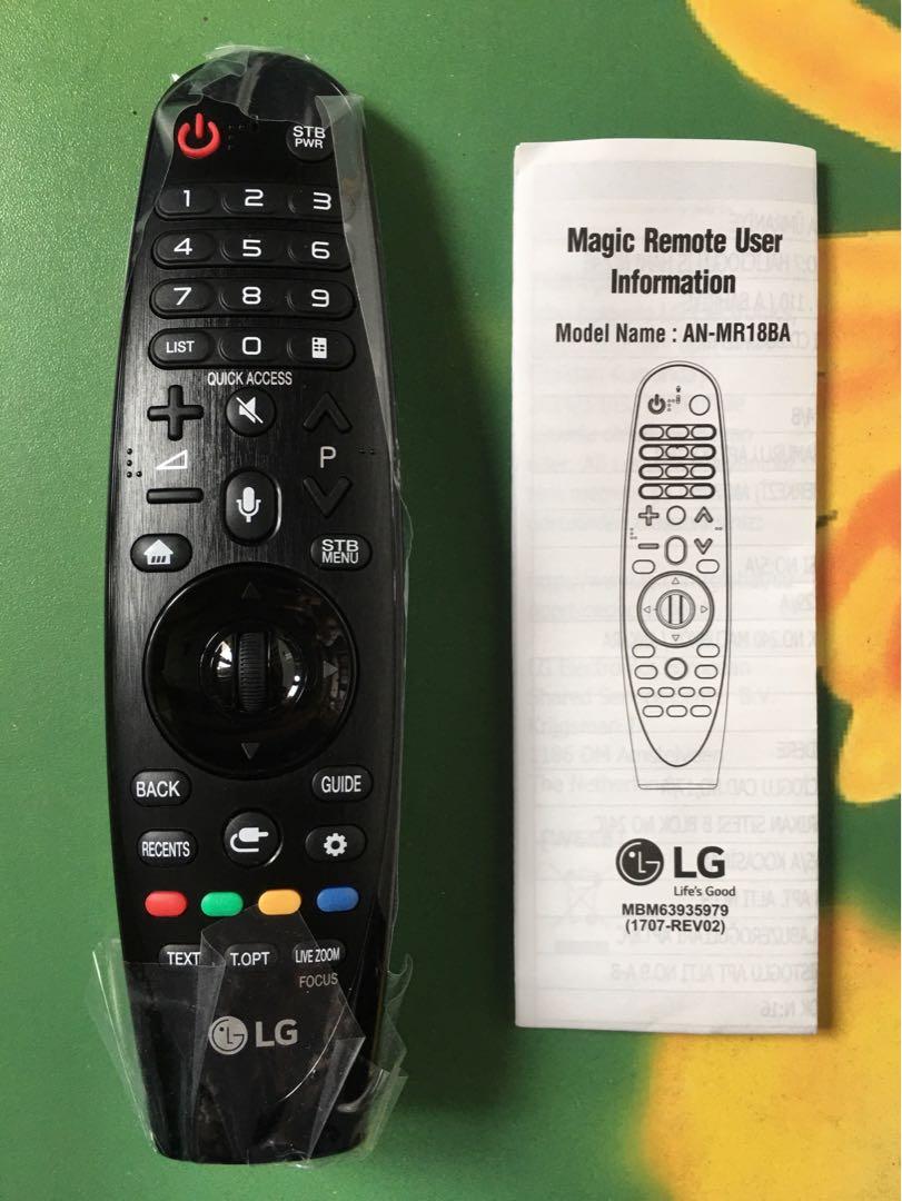 全新原裝 LG AN-MR18BA (通用AN-MR650A) Smart TV Remote智能電視遙控, 家庭電器, 電視 & 其他娛樂 ...