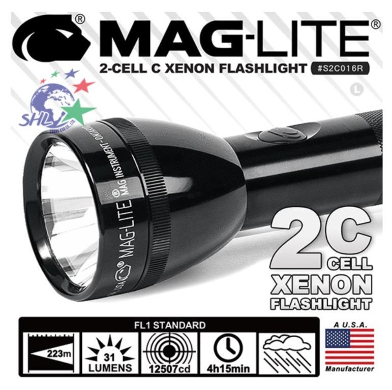 MAGLITE_2C cell XENON Flashlight手電筒_(戶外防水, 防身用) 簡單的旋轉燈頭 The ...