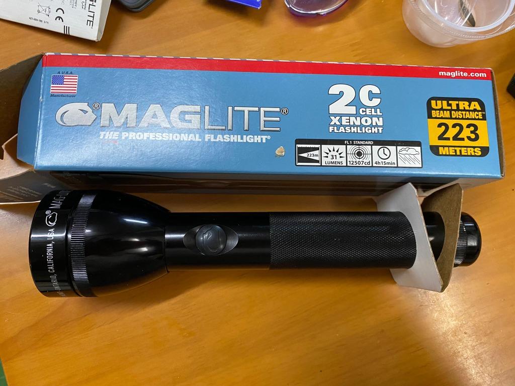MAGLITE_2C cell XENON Flashlight手電筒_(戶外防水, 防身用) 簡單的旋轉燈頭 The ...
