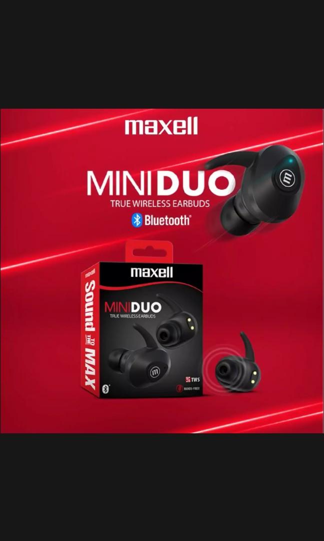 Maxell Mini Duo TWS sports earphones, Audio, Earphones on Carousell