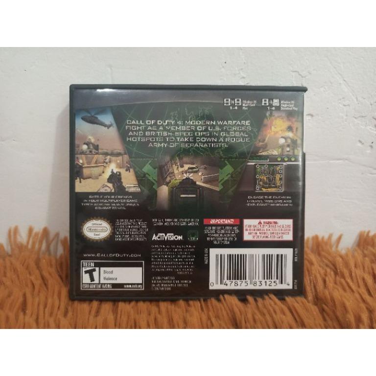 Nintendo DS Call of Duty 4 Modern Warfare (Original US), Video Gaming ...