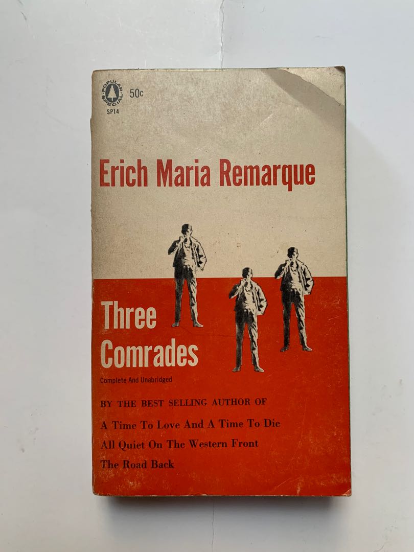 Novel Three Comrades by Erich Maria Remarque, Buku & Alat Tulis, Buku ...