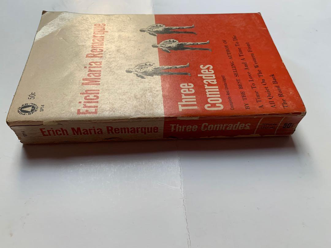 Novel Three Comrades by Erich Maria Remarque, Buku & Alat Tulis, Buku ...