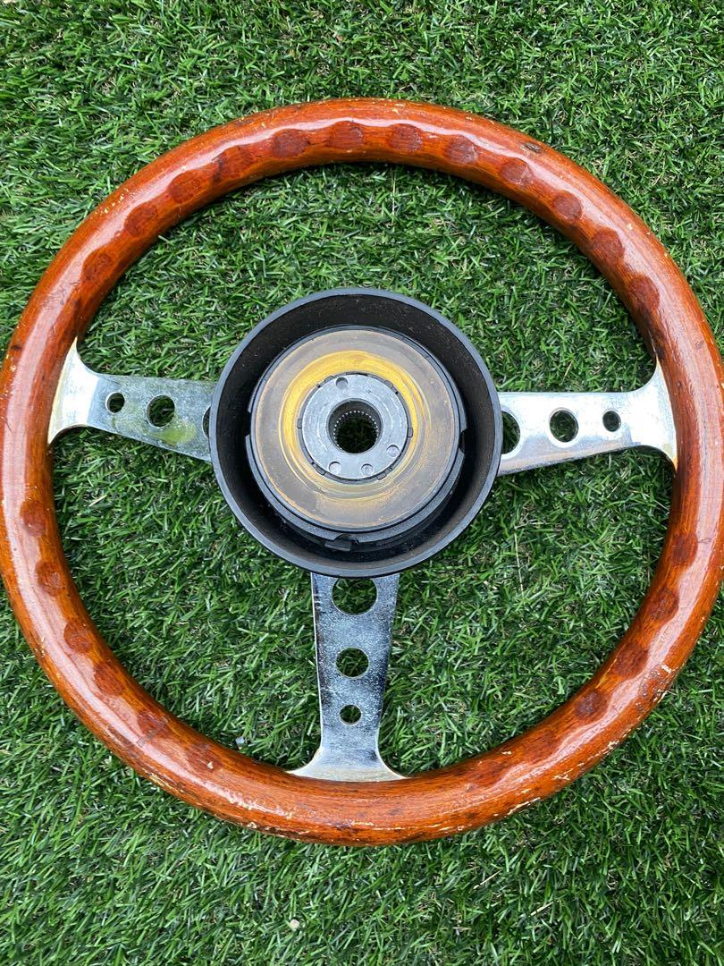 ORIGINAL PEYTON WOODEN WALNUT STEERING WHEEL 14 “ INCH WITH KE70 ...
