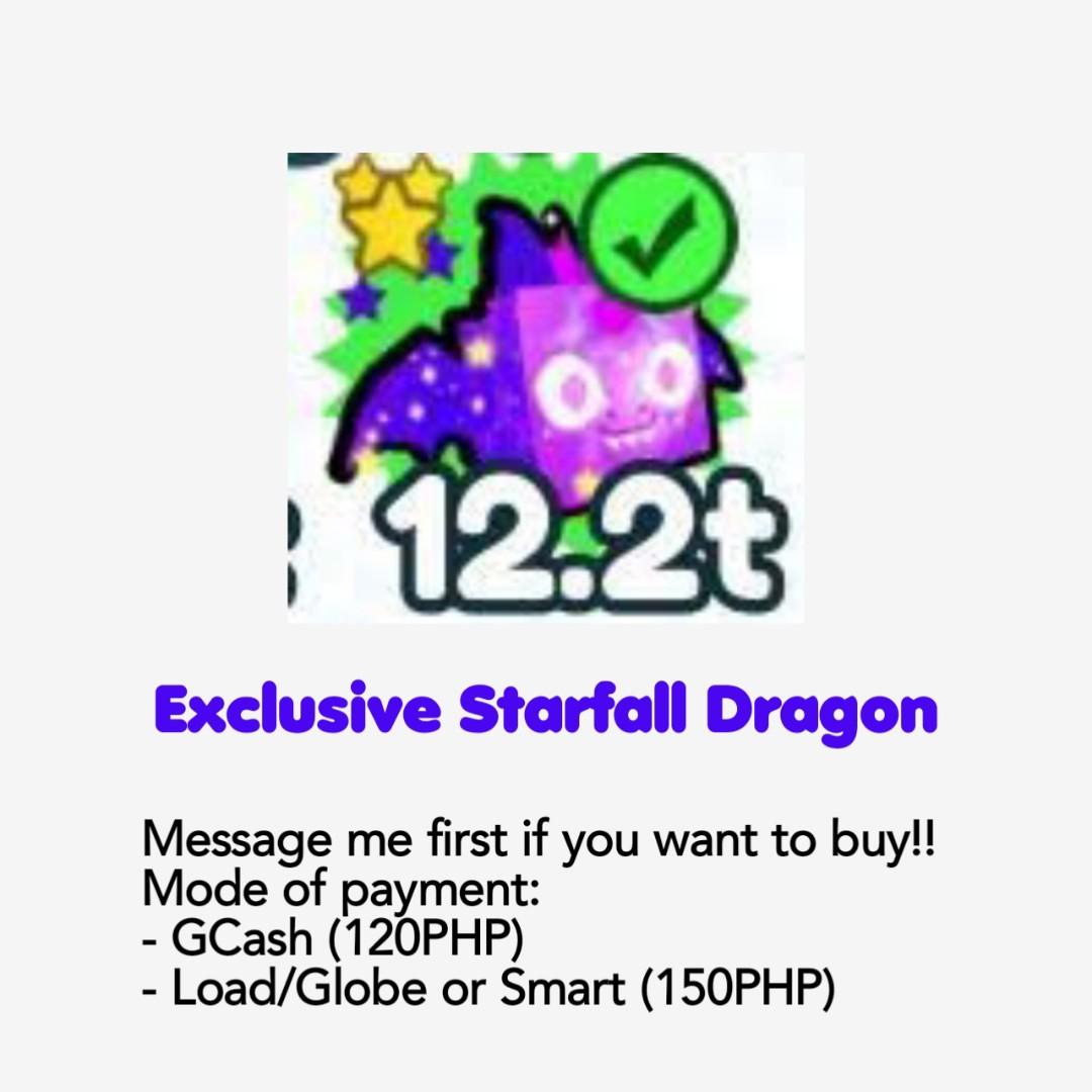 Pet Simulator X Exclusive Starfall Dragon, Video Gaming, Video Games ...