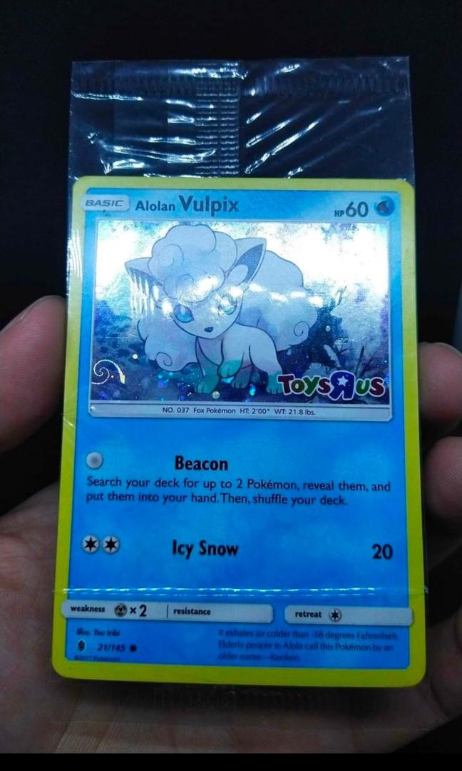 Pokemon SEALED Card - ALOLAN VULPIX #21/145 - HOLO (SUN & MOON) GR ...