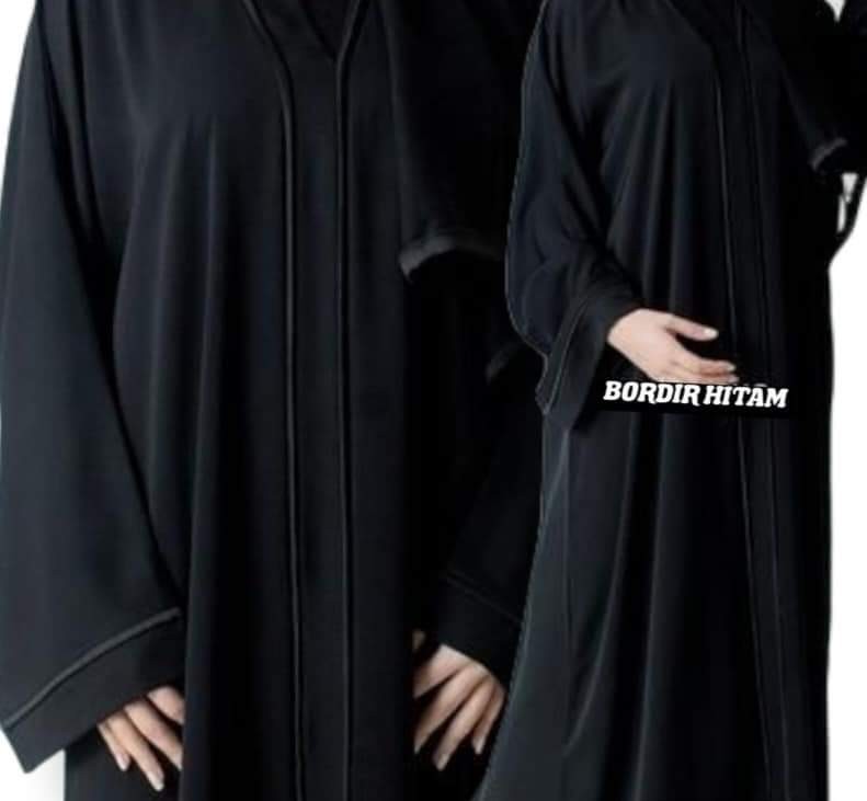 READY STOCK PLAIN BLACK ABAYA, Women's Fashion, Muslimah Fashion ...