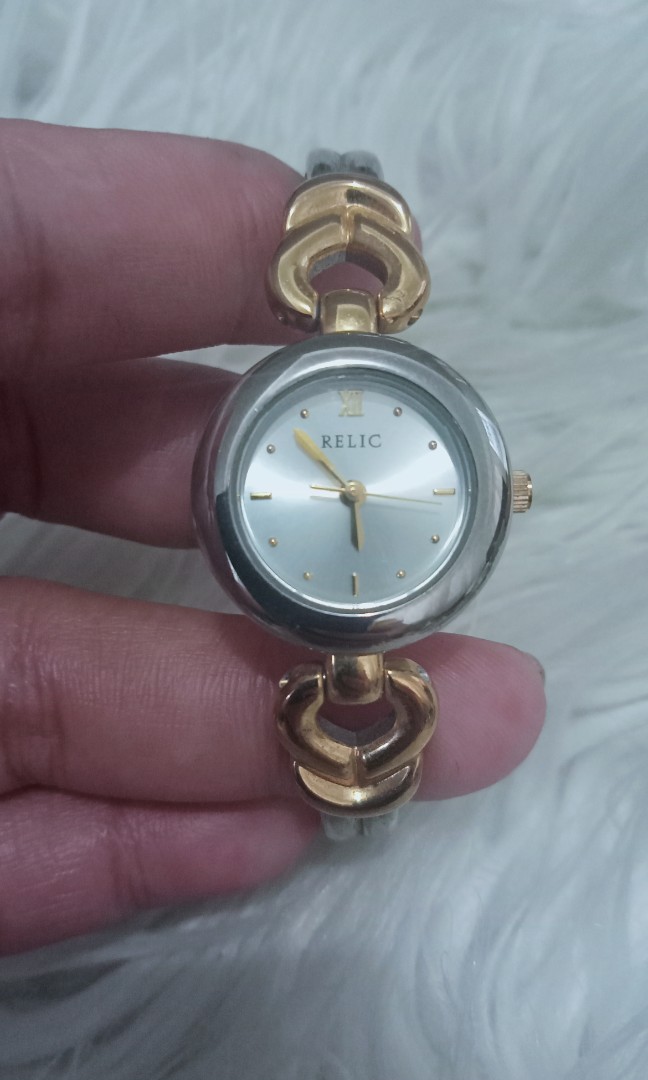 RELIC Women Watch Stainless Silver Gold Steel Water Resistant Battery ...