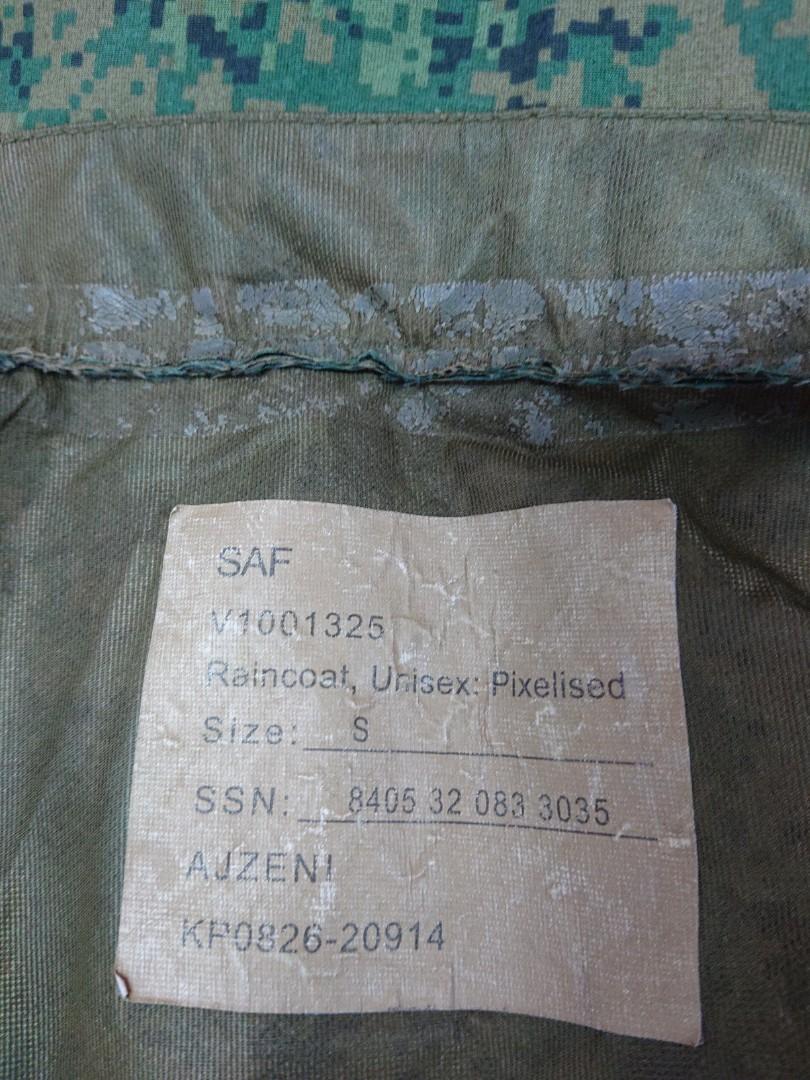 SAF Raincoat unisex pixelised, Men's Fashion, Coats, Jackets and ...