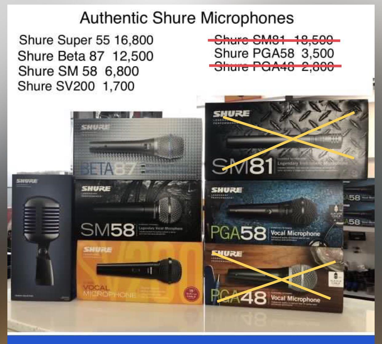 Shure microphone, Audio, Microphones on Carousell