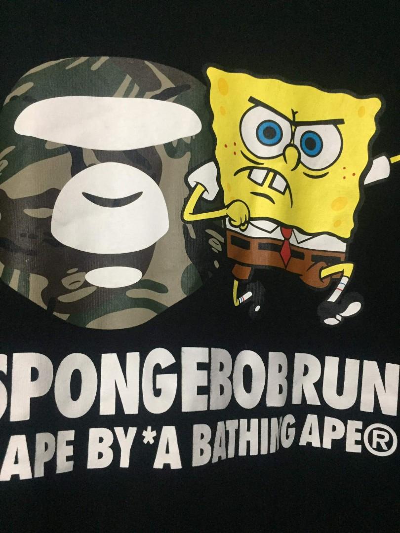 SpongeBob x bathing ape, Men's Fashion, Tops & Sets, Tshirts & Polo ...
