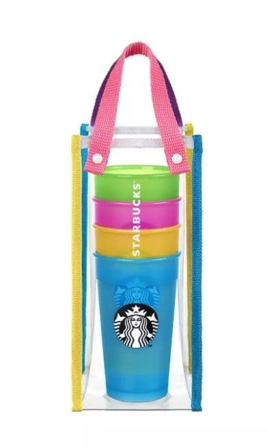 Starbucks 12oz Reusable Cup Set ColorBlock Color Changing Cup ...