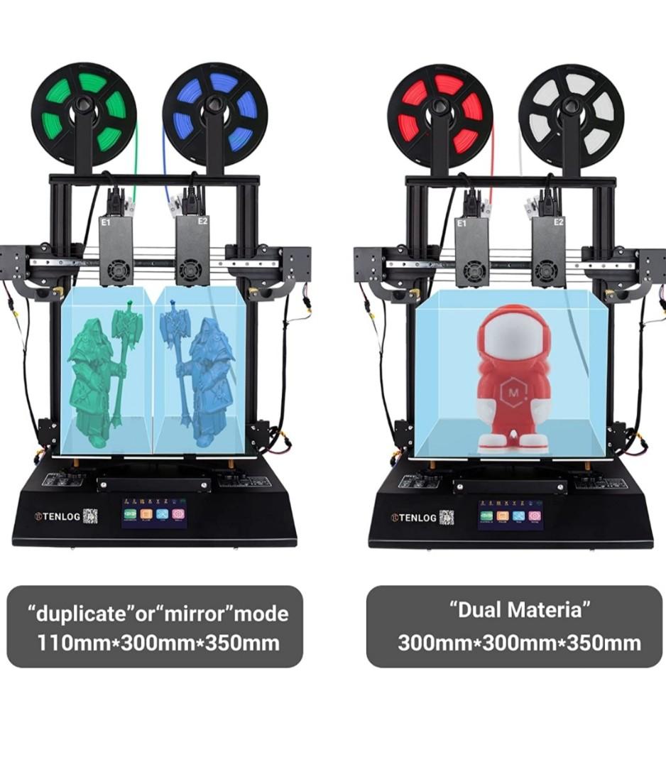 TENLOG TL-D3 Pro Independent Dual Extruder 3D Printer, Upgrade BMG ...