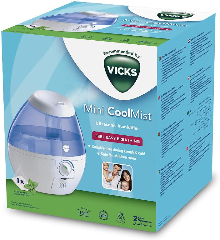 VICKS VUL520 Mini Cool Mist Ultrasonic Humidifier (No Packaging), TV ...