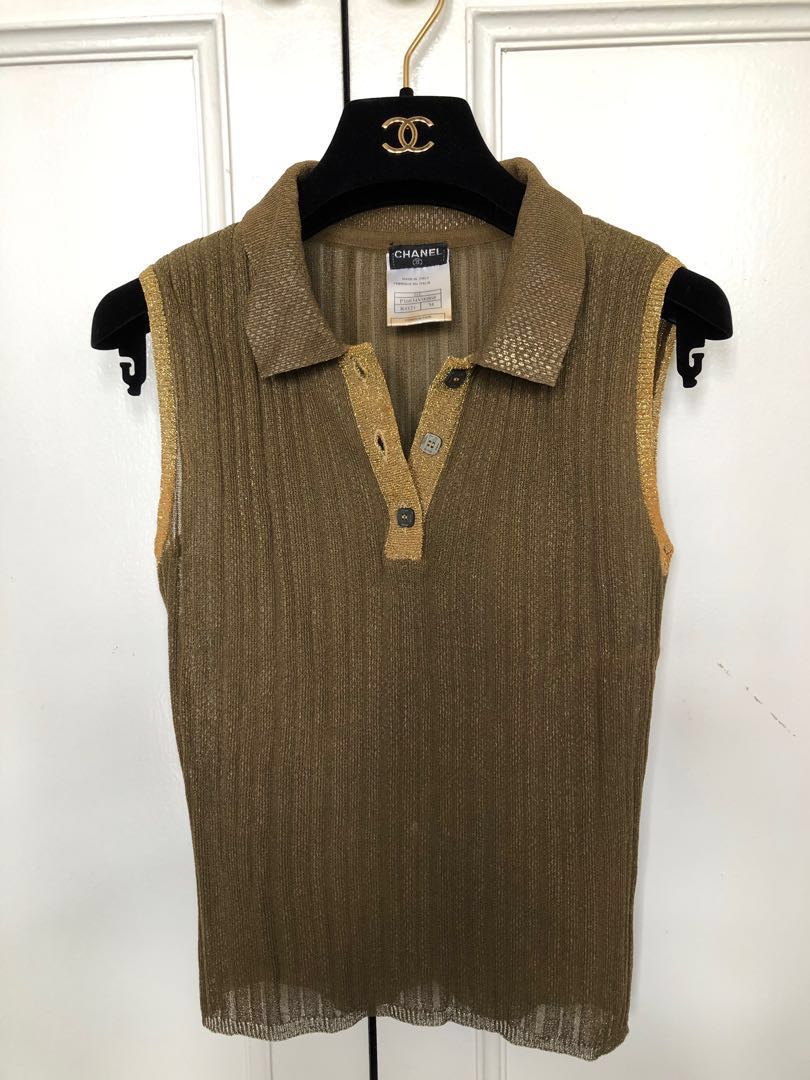 Vintage Chanel top, Women's Fashion, Tops, Blouses on Carousell