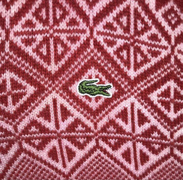 Vtg Lacoste Native Patterns Wool Mix Turtleneck Sweater, Men's Fashion ...