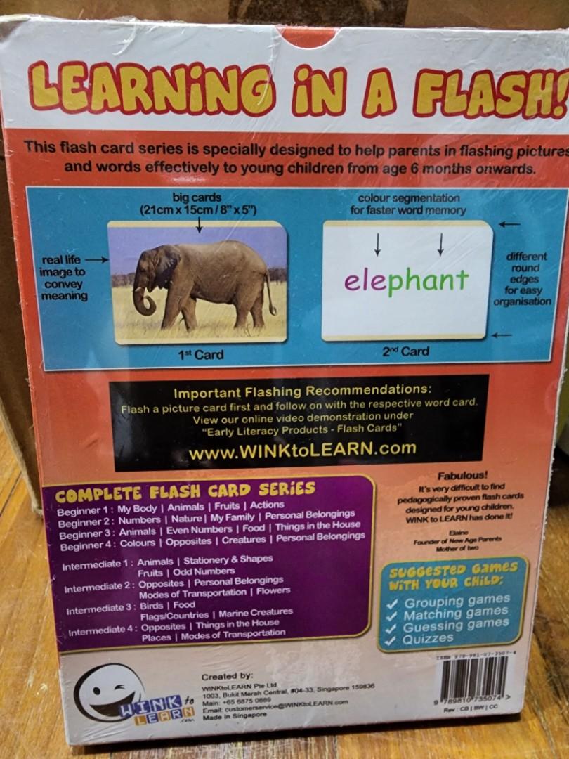 WINK to LEARN English flash card - Beginner 3, Hobbies & Toys, Books ...