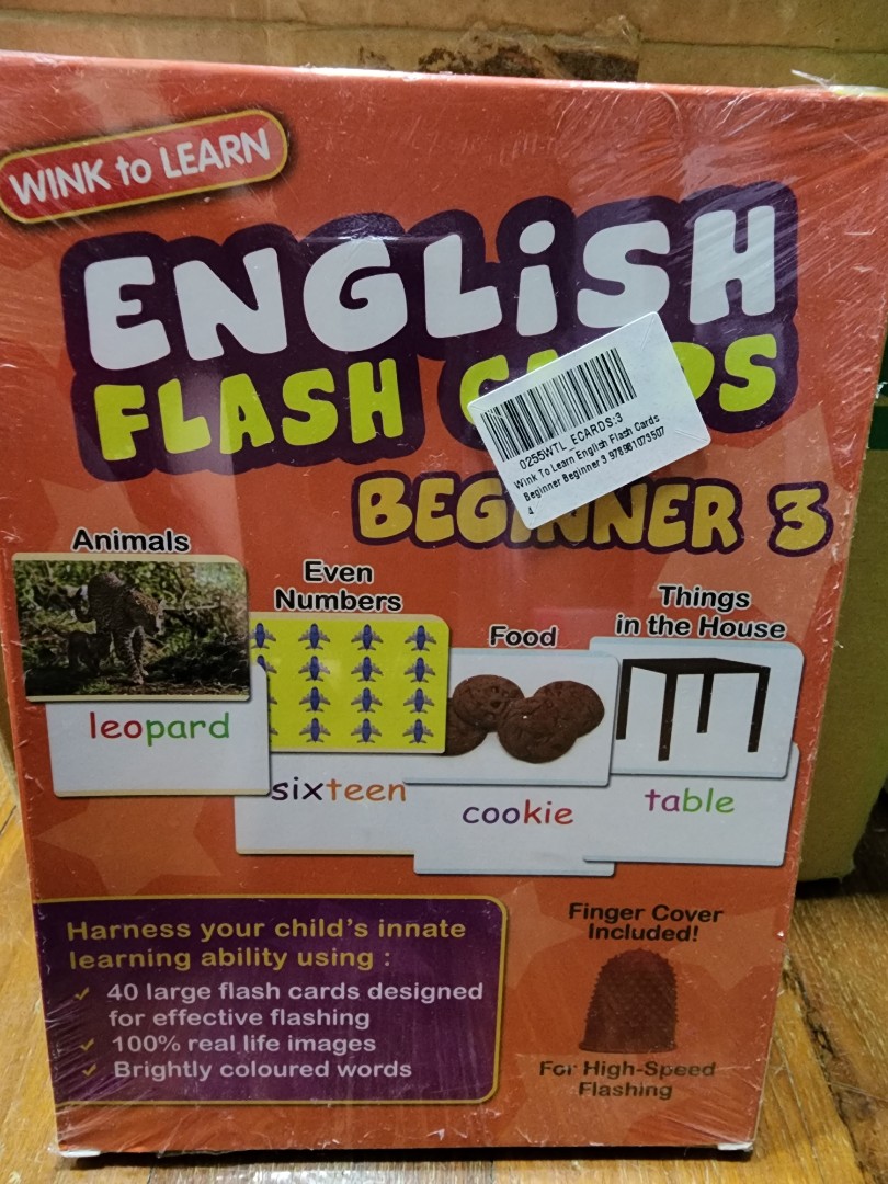 WINK to LEARN English flash card - Beginner 3, Hobbies & Toys, Books ...